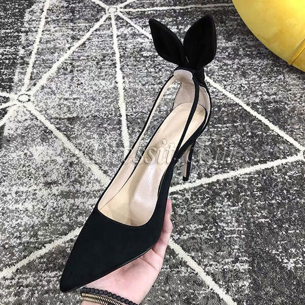 Women Suede Toe Closed High Heels Shoes (0919052) - eDressit