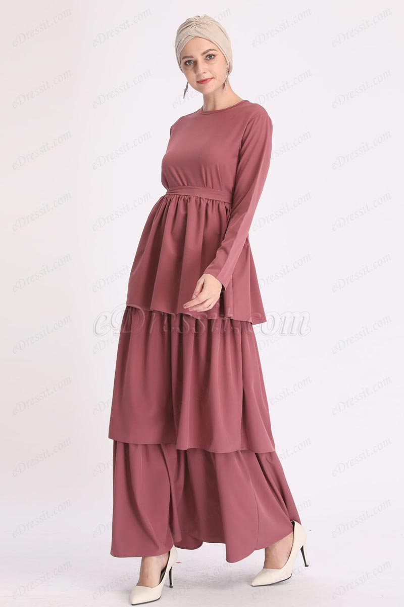 New Long Sleeve layered Dresses Casual Women Dresses (T300004) - eDressit