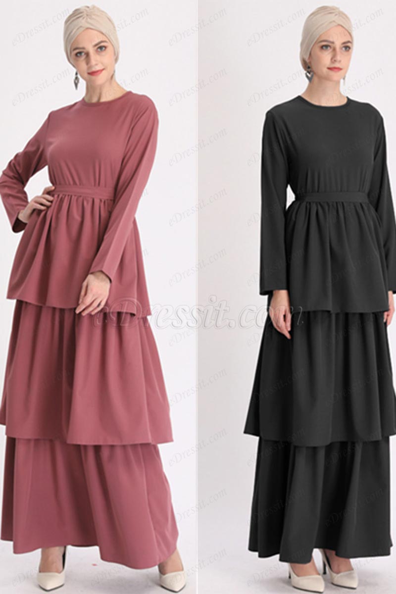 New Long Sleeve layered Dresses Casual Women Dresses (T300004) - eDressit